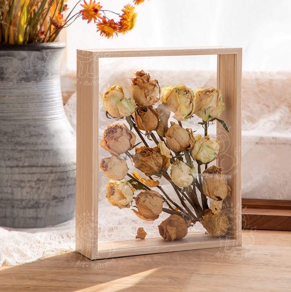 Khung tranh 2 mặt hộp gỗ làm handmade gỗ thông tự nhiên nhiều kích ...